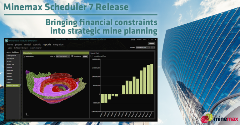 Minemax Scheduler 7 Release: Now with Financial Constraints - Minemax