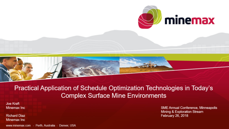 SME 2018: Practical Application of Schedule Optimization Technologies ...